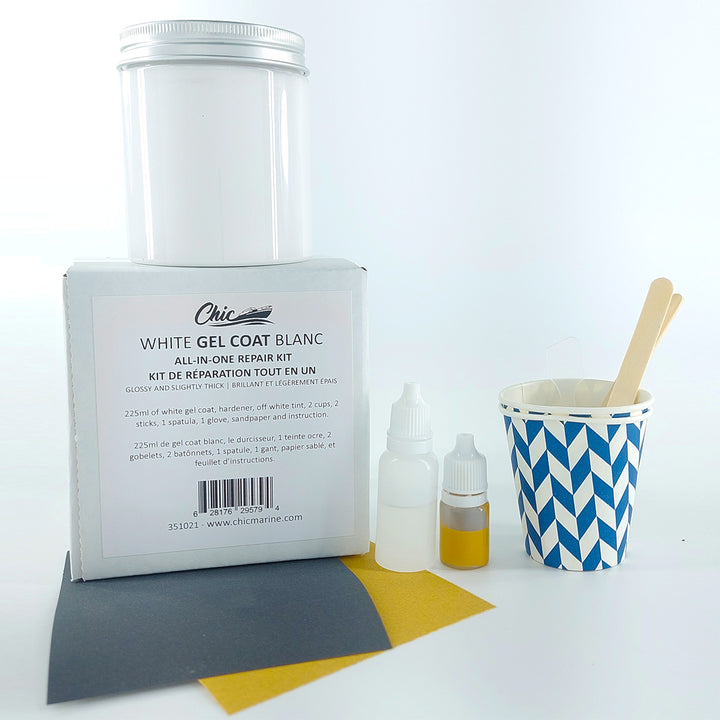 Best Boat Gel Coat Repair Kit White & Black by Chic Marine